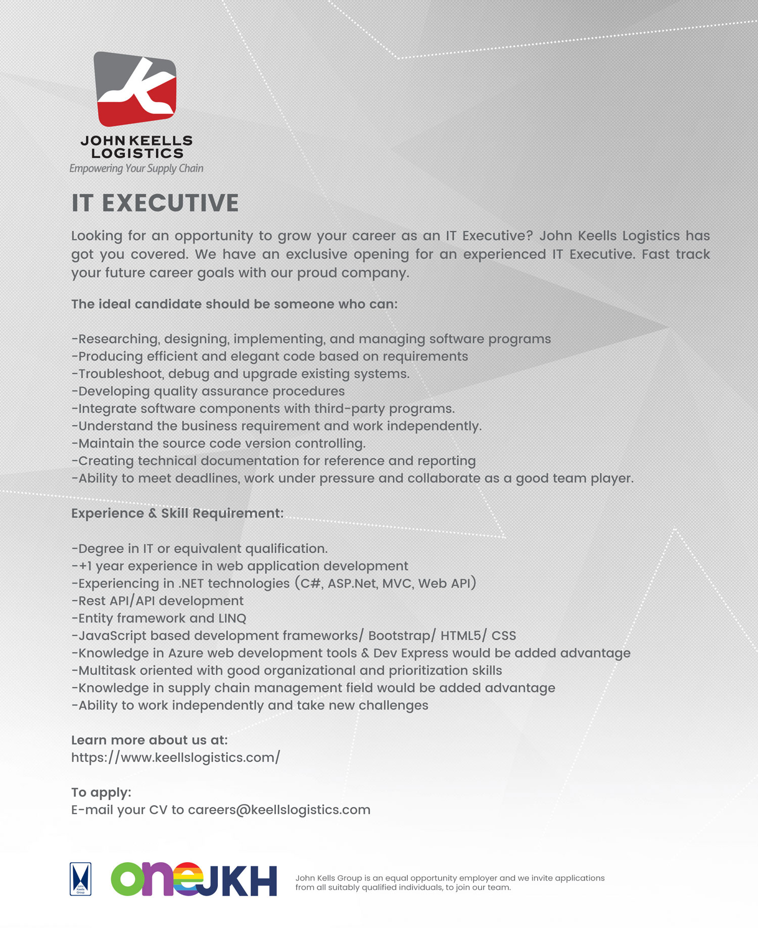 John Keells Logisitics | Careers